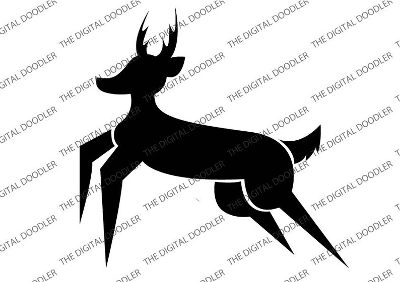 Cartoon Deer Prancing SVG | Cute Woodland Creatures, Digital Download ...