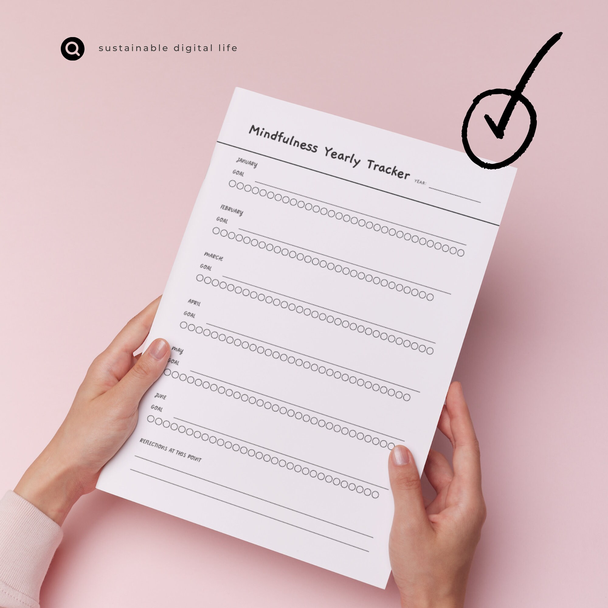 Mindfulness Yearly Tracker Printable Meditation Practice Journal ...