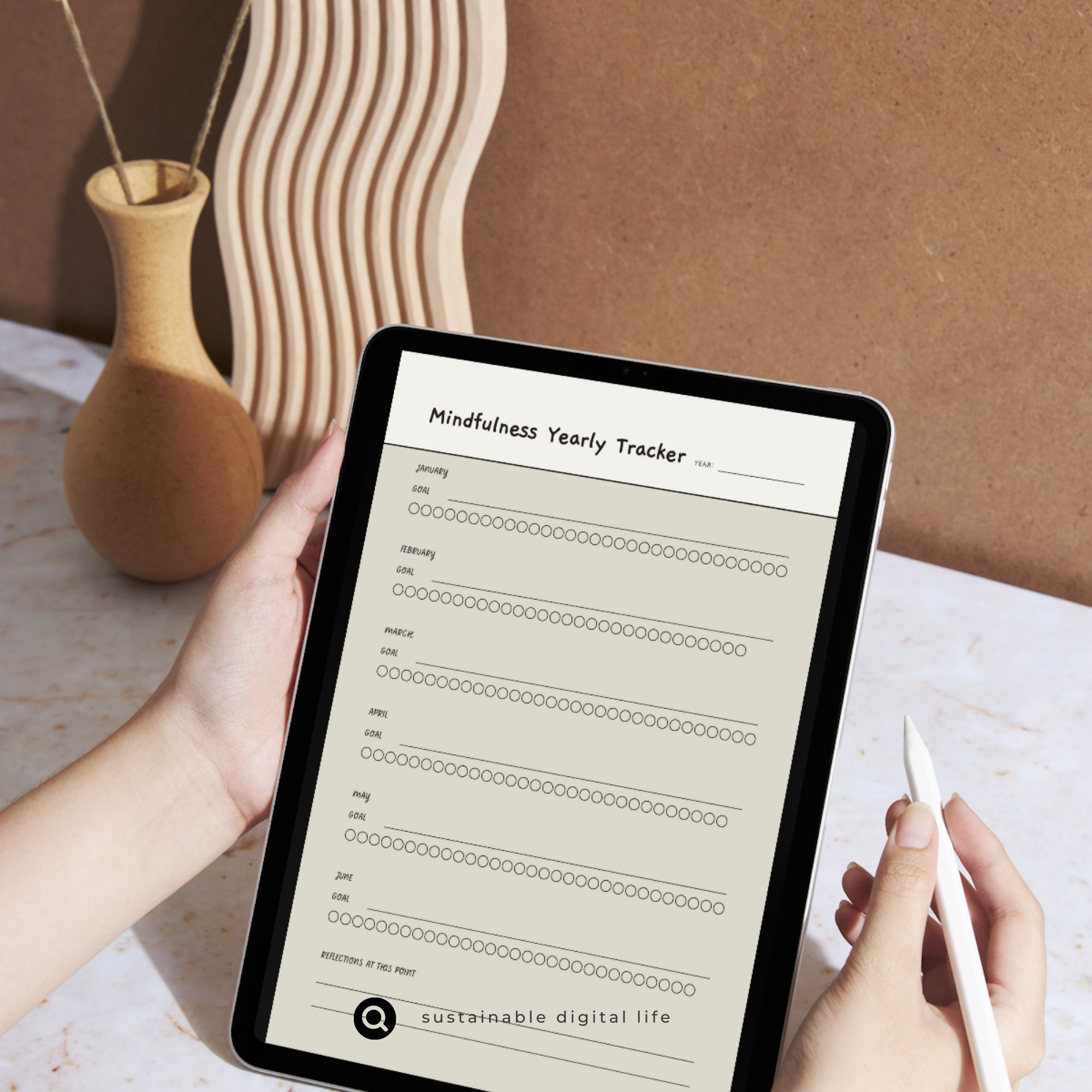 Mindfulness Yearly Tracker Printable Meditation Practice Journal ...