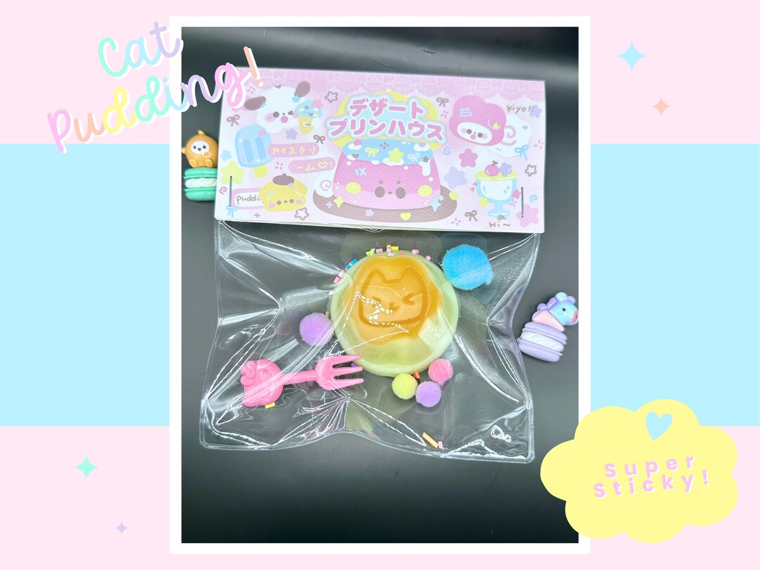 Cat Pudding Taba Squishy Sensory Fidget Desk Toy Stress Toy Soft Sticky ...