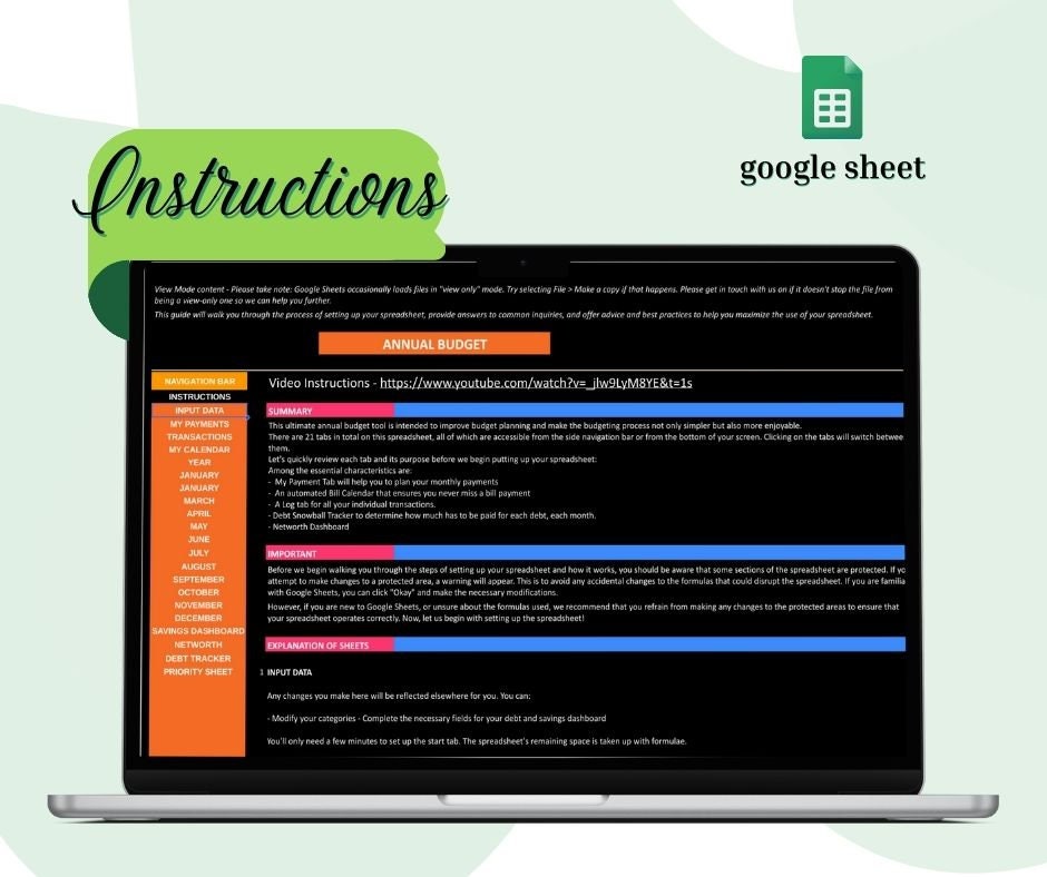 Premium Budget Spreadsheet, Plan and Manage Your Budget With Elegance ...