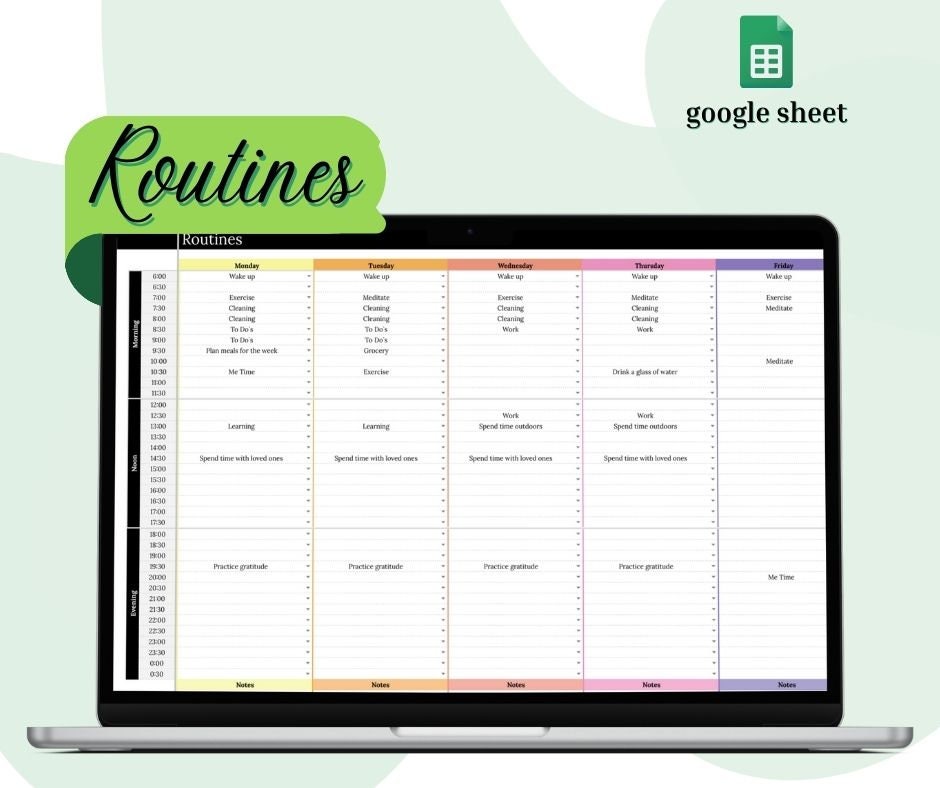 Life Planner Spreadsheet, Organize Your Life Effectively, Life Planning ...