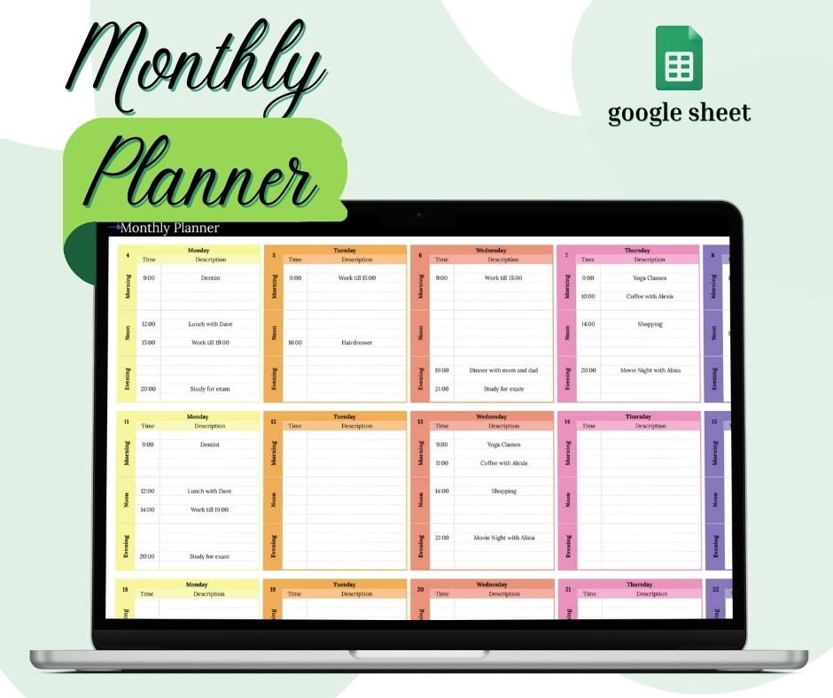 Life Planner Spreadsheet, Organize Your Life Effectively, Life Planning ...