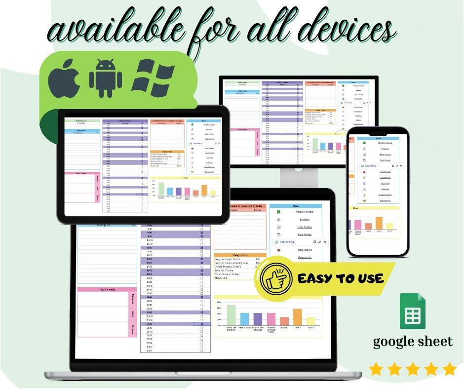Life Planner Spreadsheet, Organize Your Life Effectively, Life Planning ...