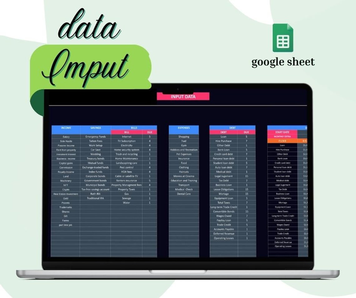 Premium Budget Spreadsheet, Plan and Manage Your Budget With Elegance ...