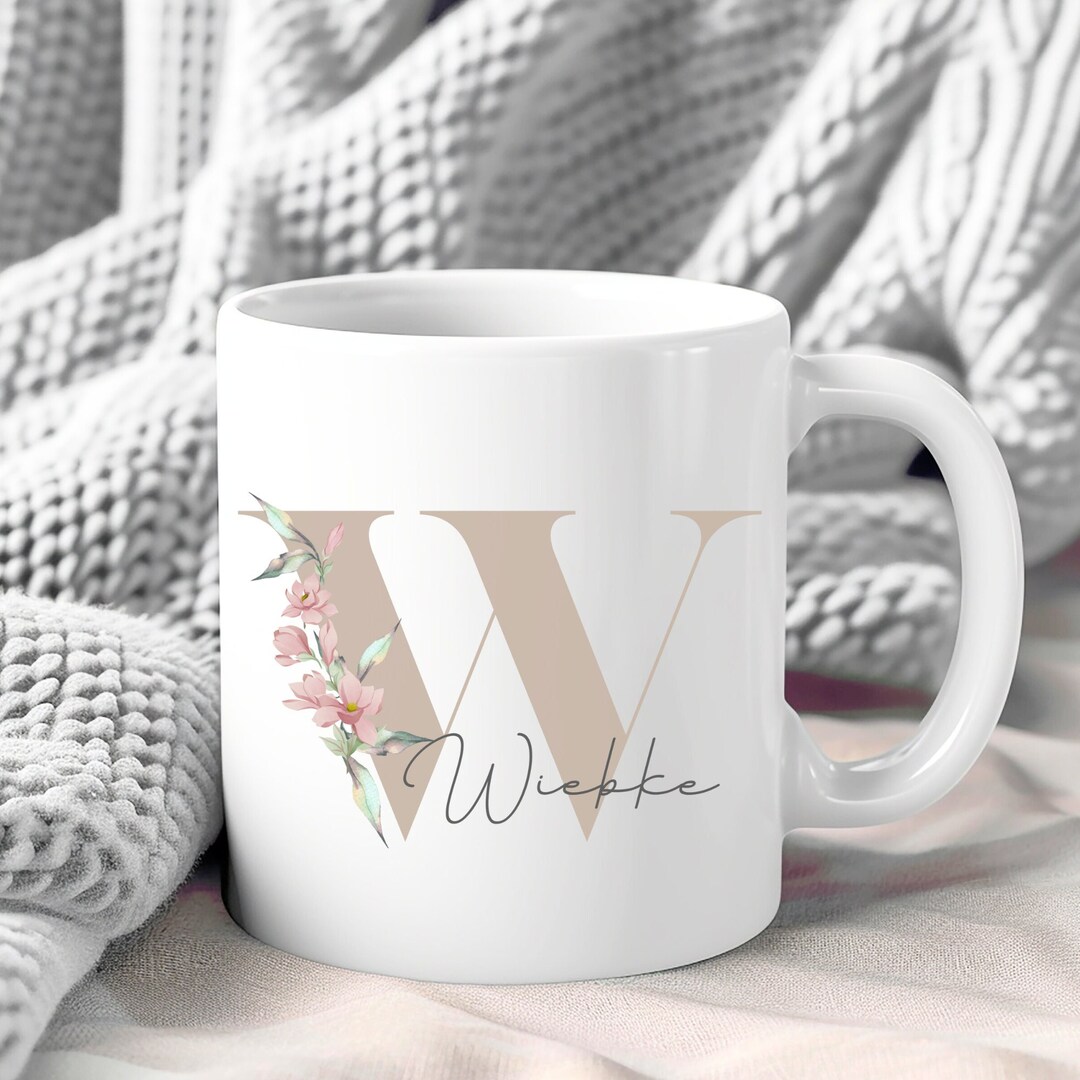 Coffee Cup/tea Cup Personalized With Desired Name Cup With Letter and ...
