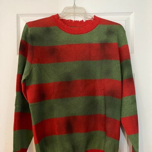 Freddy Krueger Part 2 Revenge Nightmare Sweater Jumper Costume Prop ...