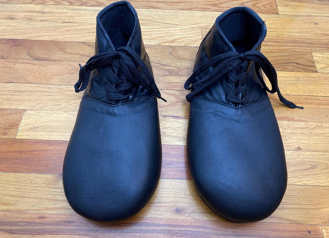 Scary Clown Mime Psycho Black Shoes Boots Costume Prop Jason Voorhees ...