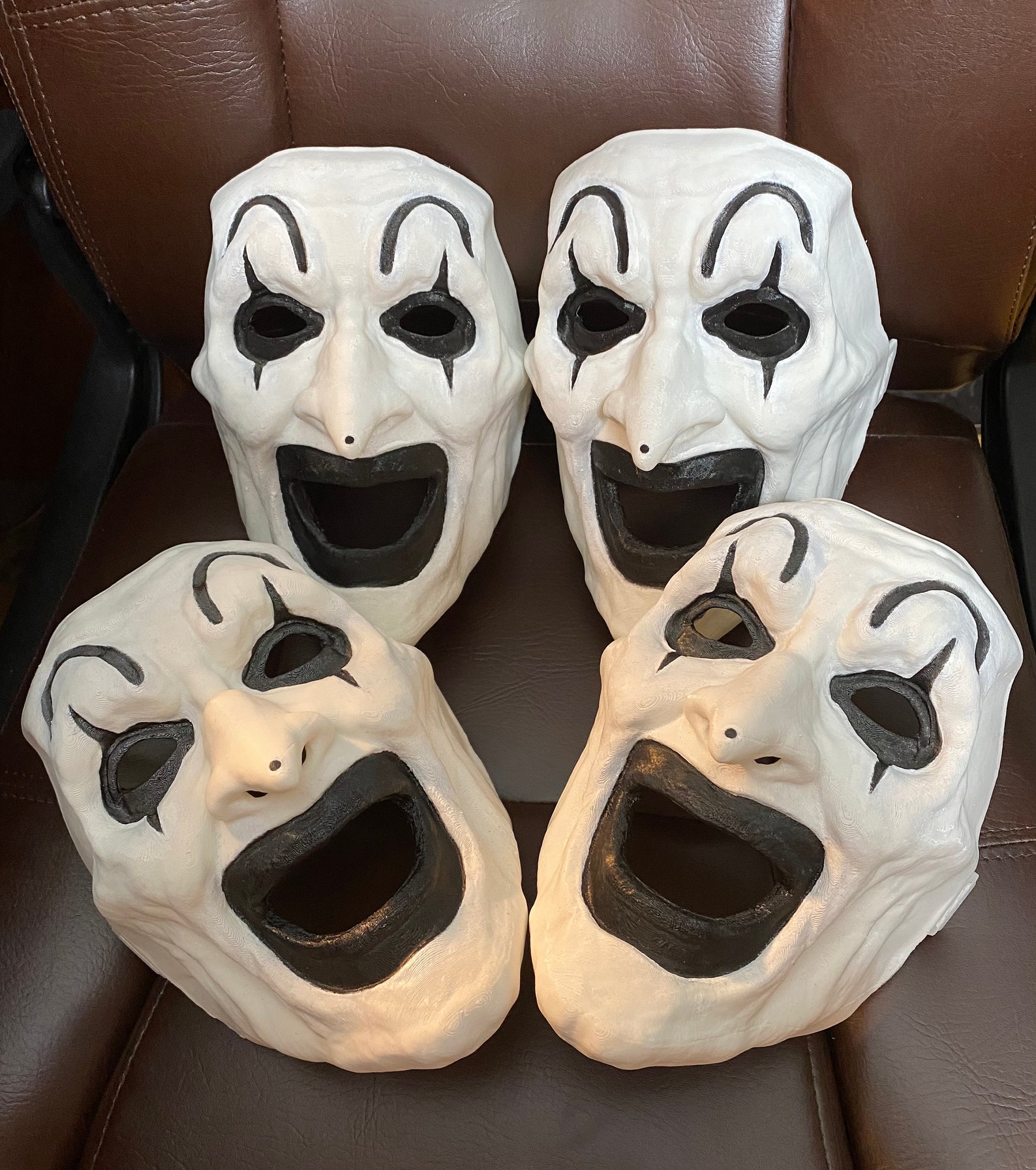 Scary Clown Mime Psycho Mask no Mouth Costume Prop Jason Voorhees ...
