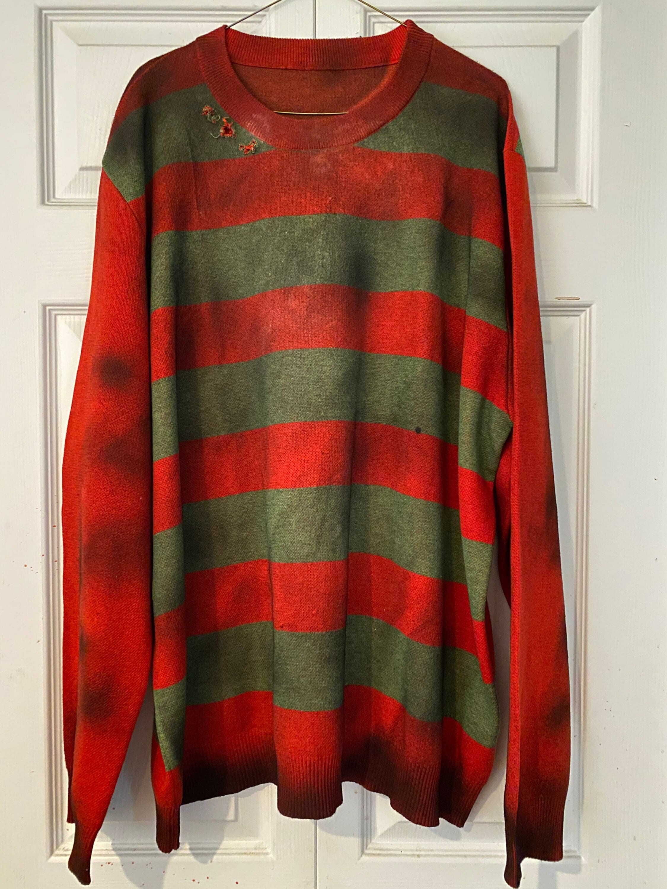 Freddy Krueger Part 1 1984 Nightmare Sweater Jumper Costume Prop ...