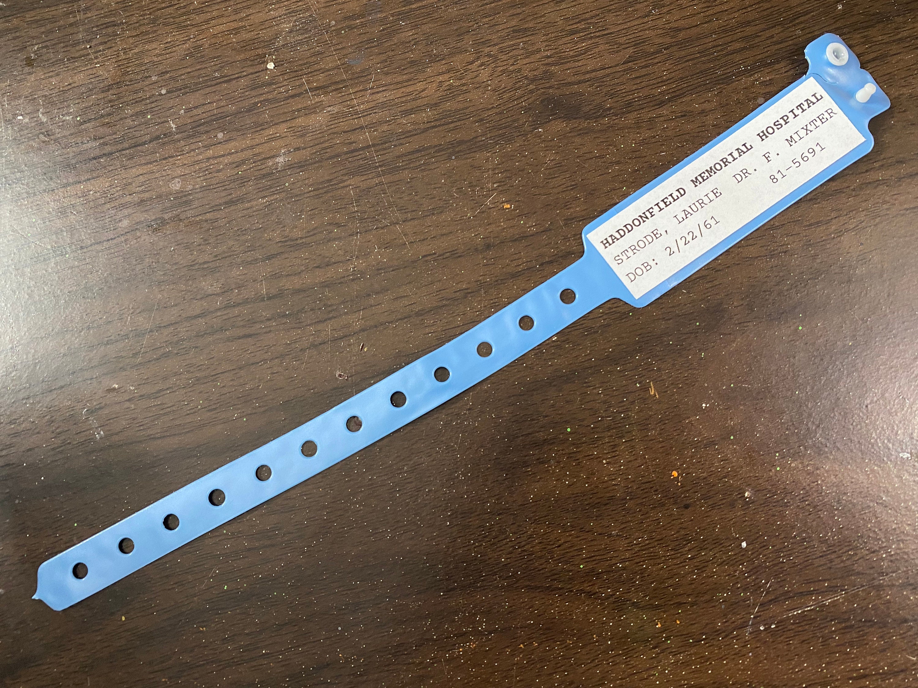 Laurie Strode Haddonfield Hospital Bracelet Halloween Costume Prop ...