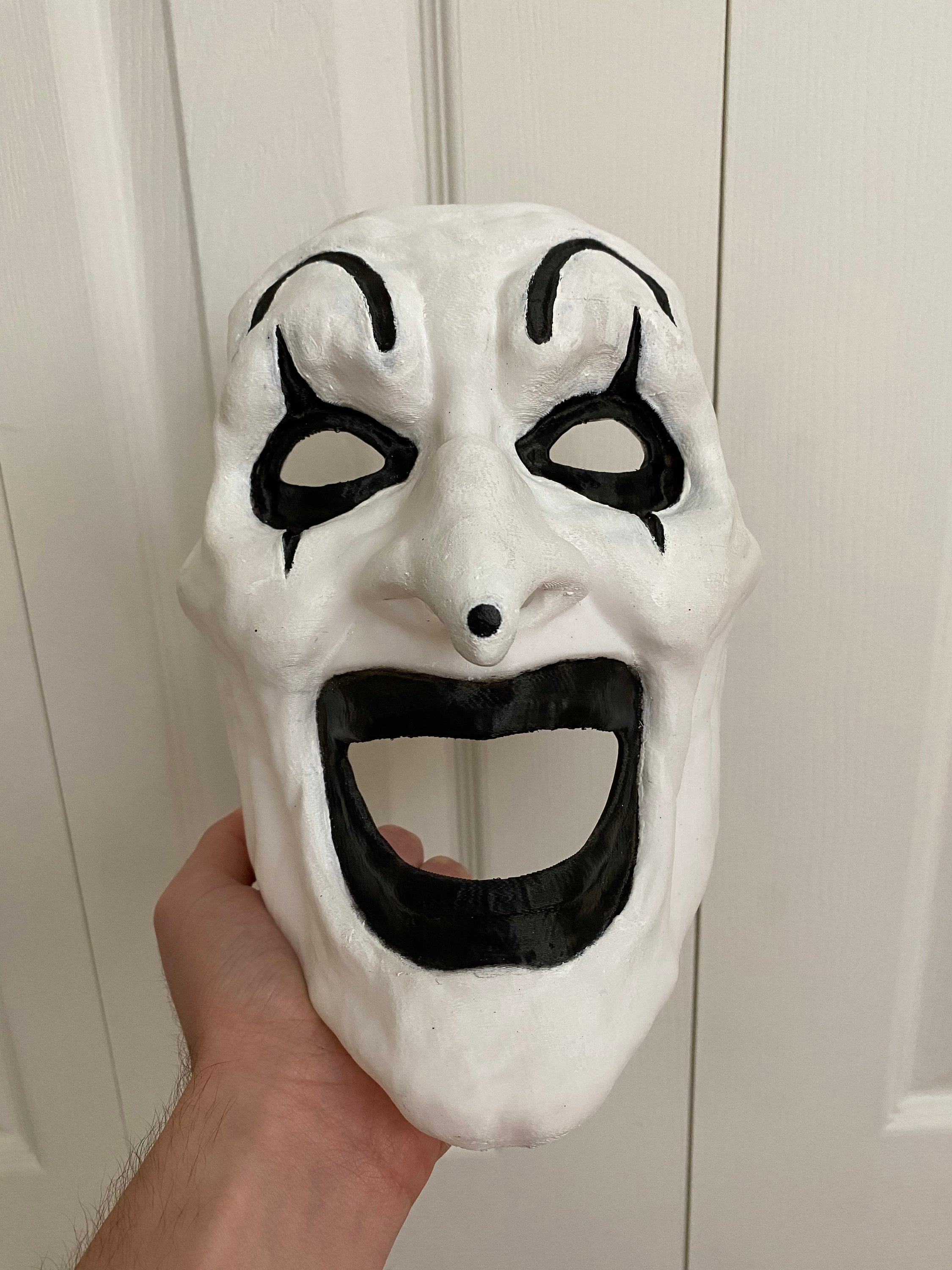 Scary Clown Mime Psycho Mask no Mouth Costume Prop Jason Voorhees ...