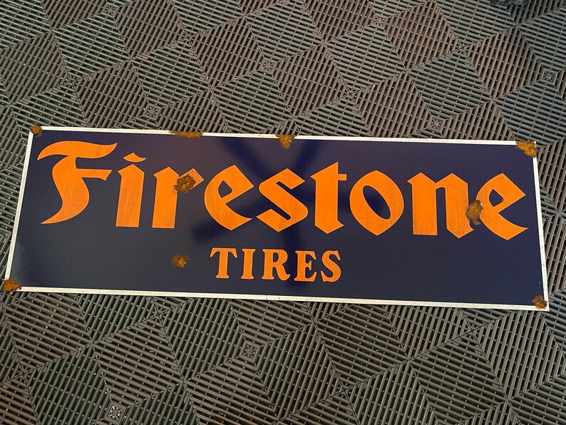 Antique Style-barn Find Loom Firestone Tires Dealer Sales Service Sign ...