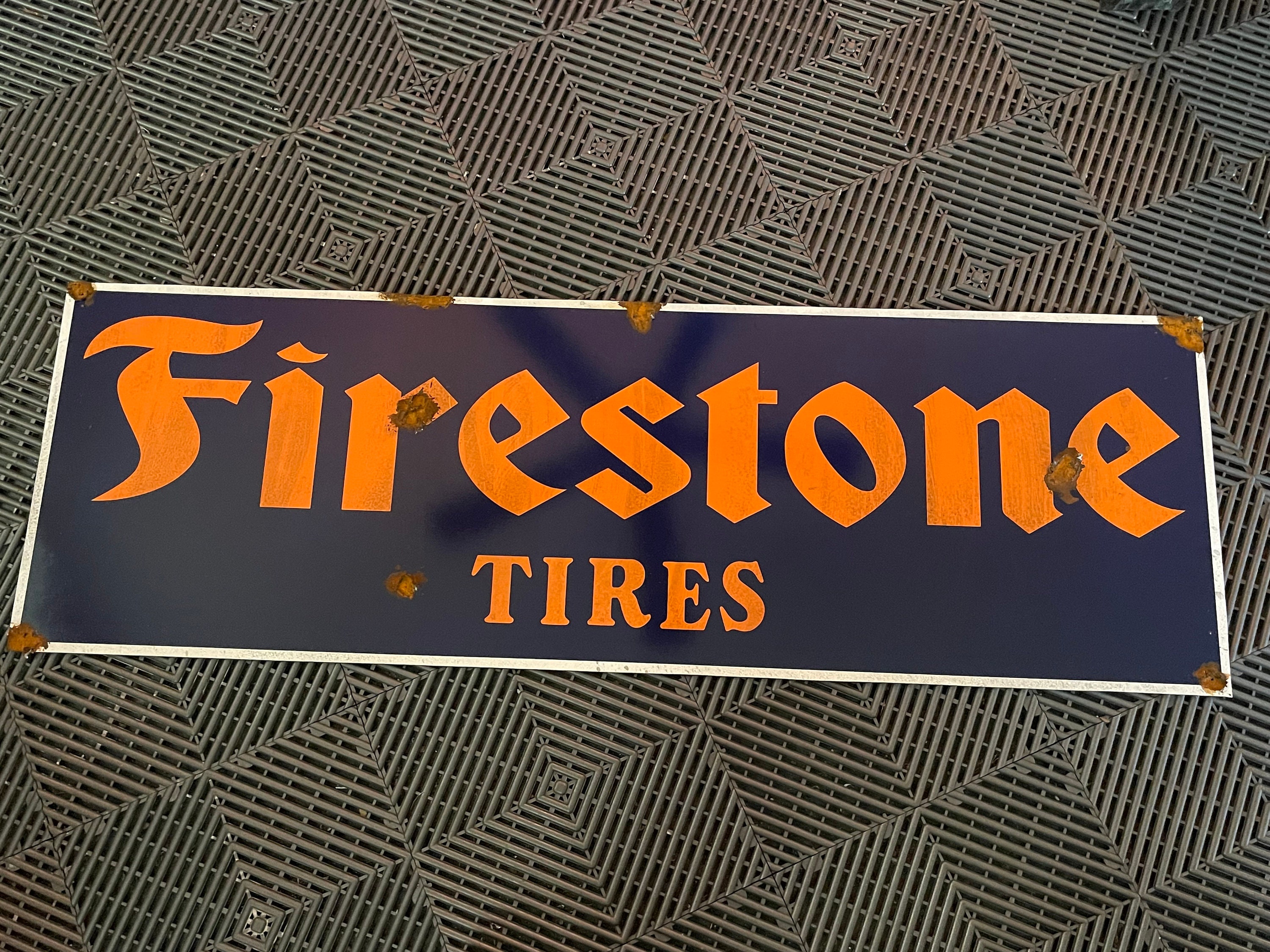 Antique Look Firestone Tires Dealer Sales Service Sign - Etsy