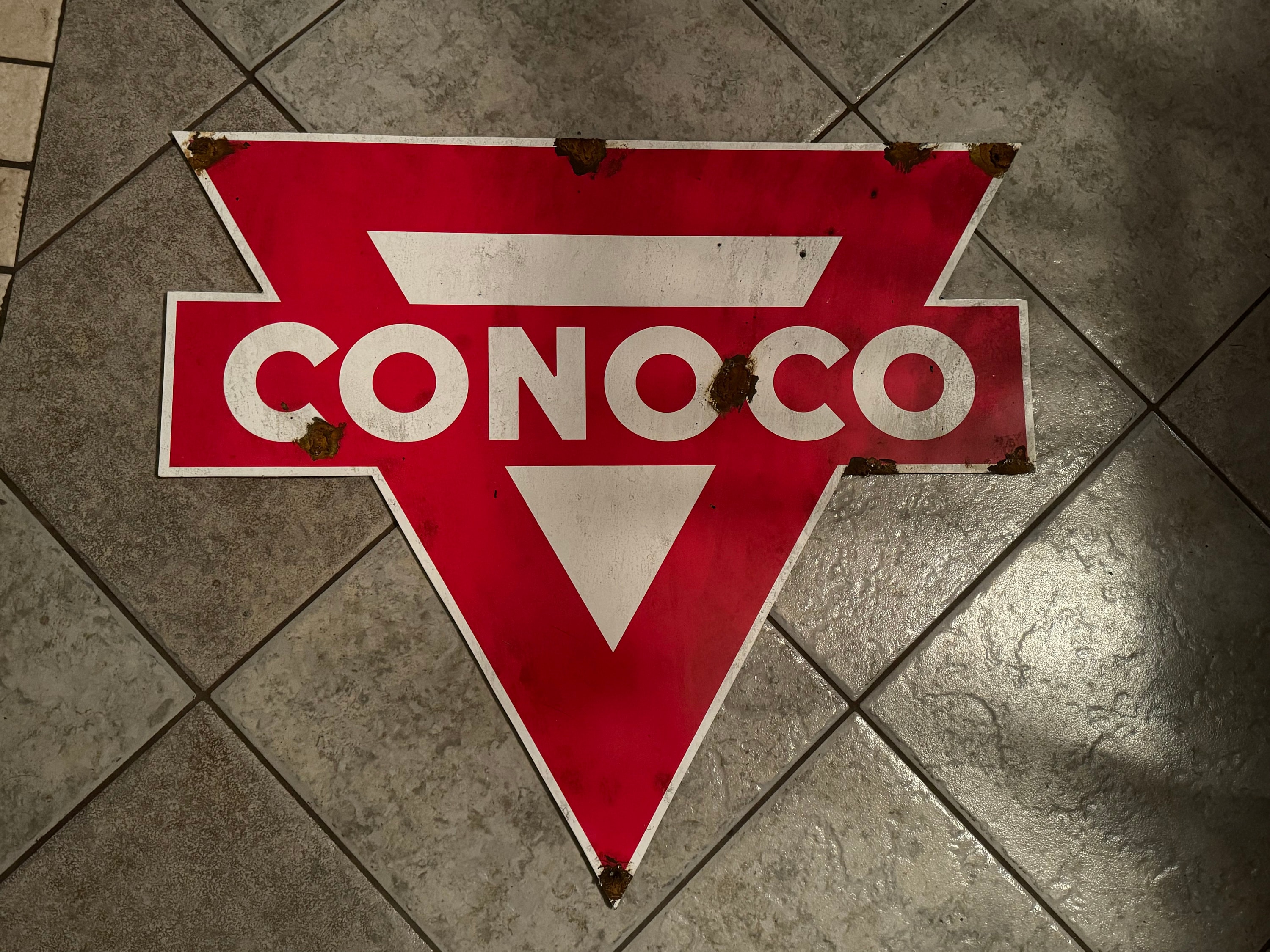 Antique Style Barn Find Look Conoco Gas Station Dealer Sales Service Oil Sign - Etsy