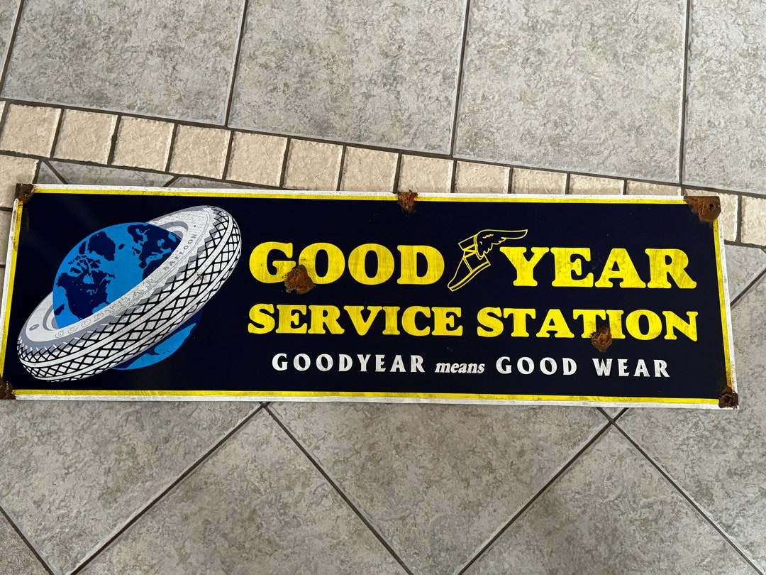 Antique Style-barn Find Look Goodyear Tires Sales Service Sign - Etsy