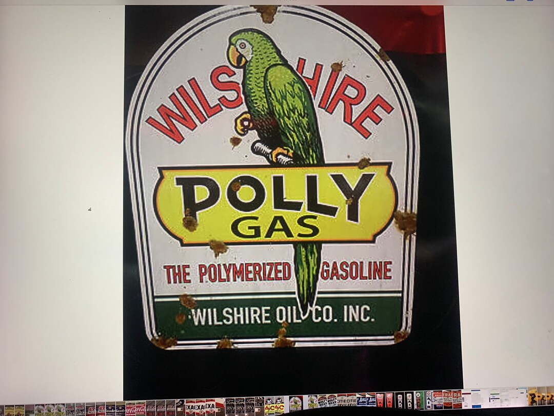 Antique Looking Polly Gas Gasoline and Oil Pump Sign - Etsy
