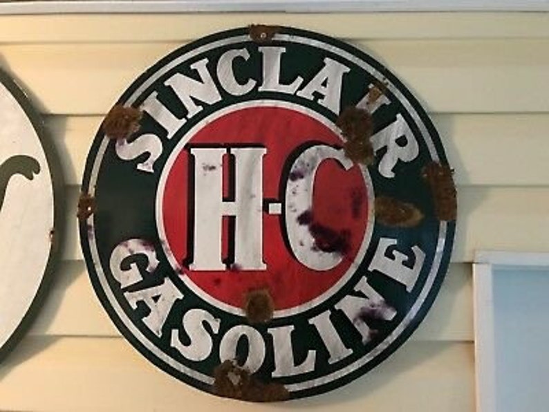 Antique Looking Sinclair Dino Gas and Oil Service Sign - Etsy