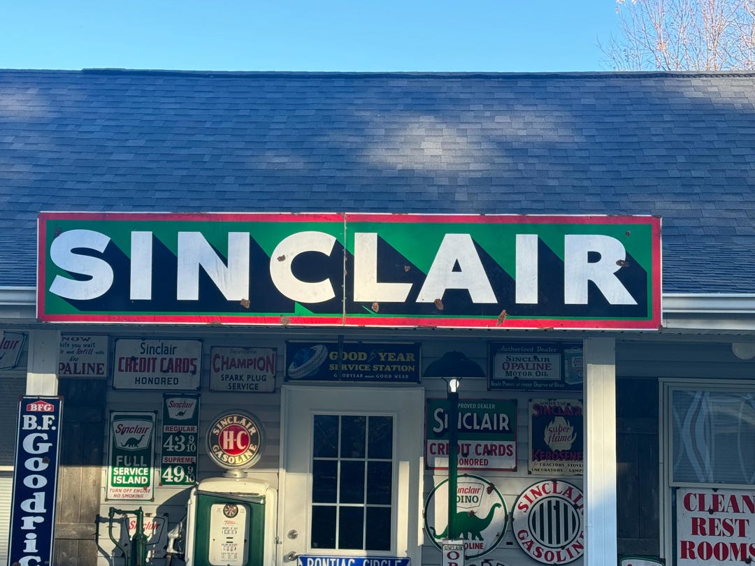 Antique Style-barn Find Look Sinclair 10 Foot Dealer Sales Service Sign ...