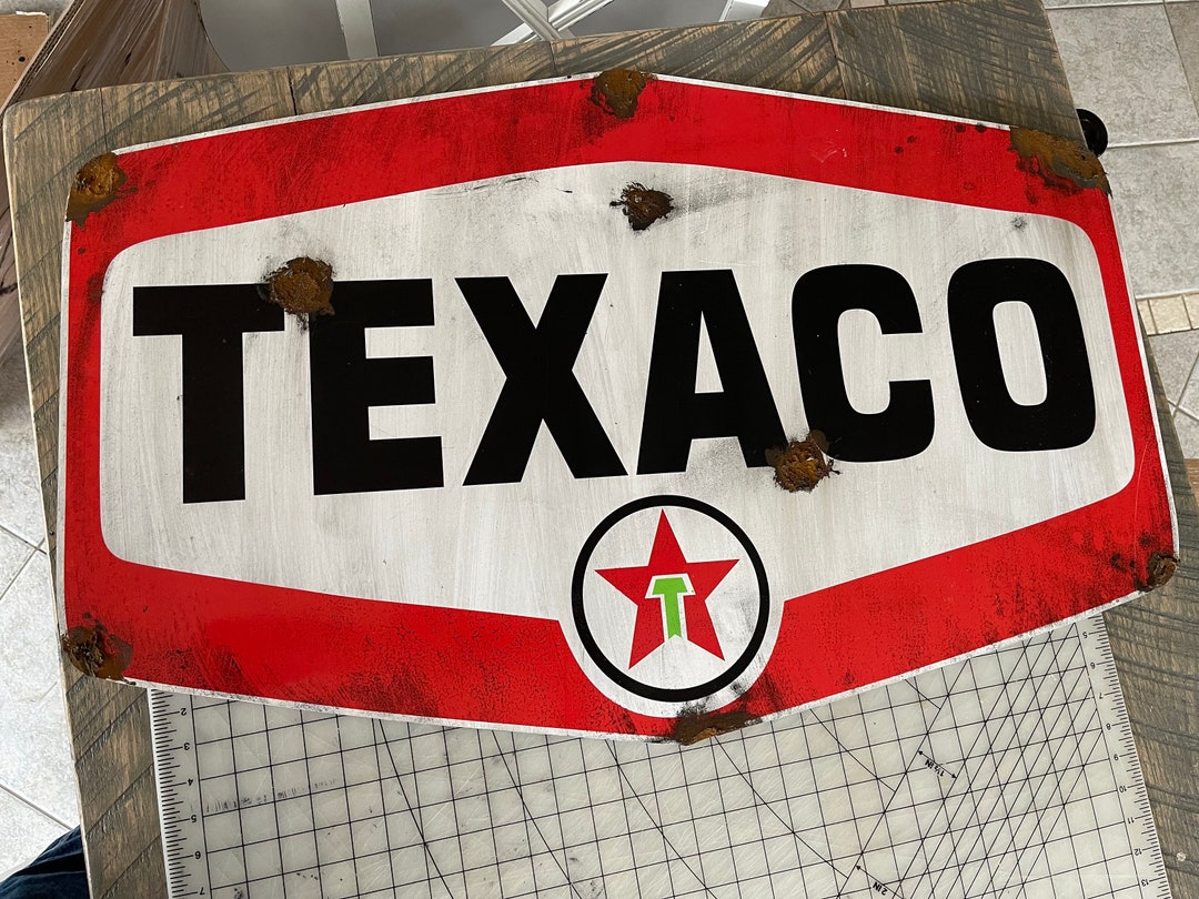 Antique Style-barn Find Look Texaco Gas Pump Motor Oil Sales Sign - Etsy