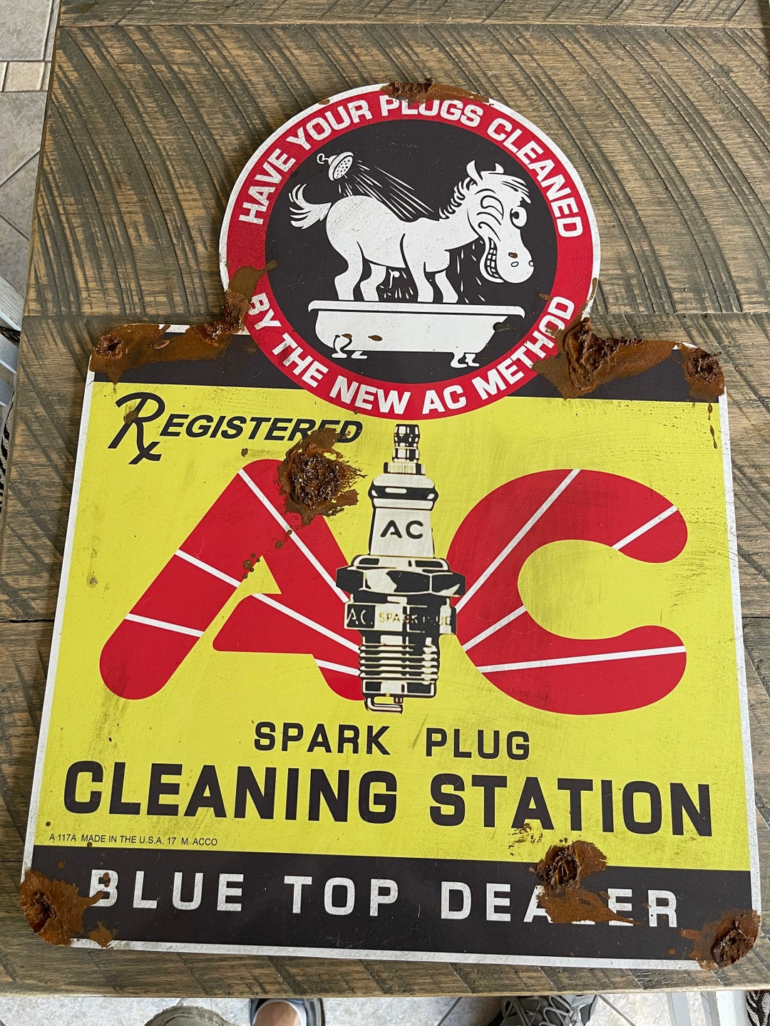 Antique Looking Ac Spark Plugs Dealer Sales and Service Sign - Etsy