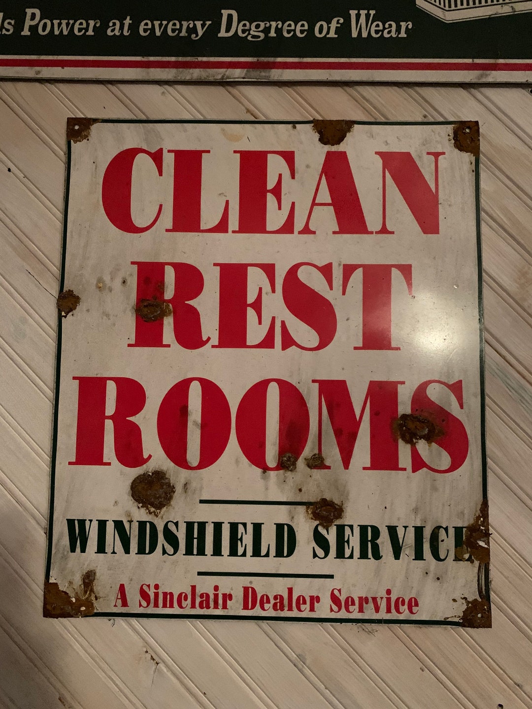 Antique Looking Sinclair Dino Clean Restrooms Service Sign - Etsy