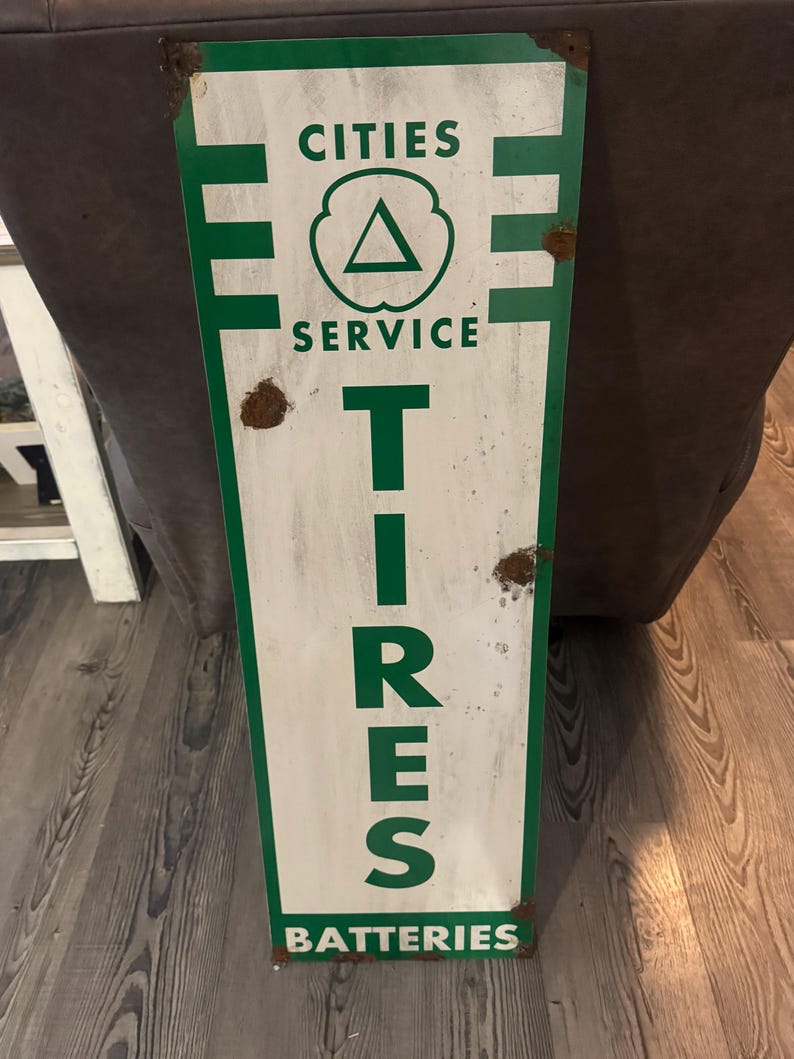 Antique Style-barn Find Look Cities Service Gas Pump Sales Sign - Etsy