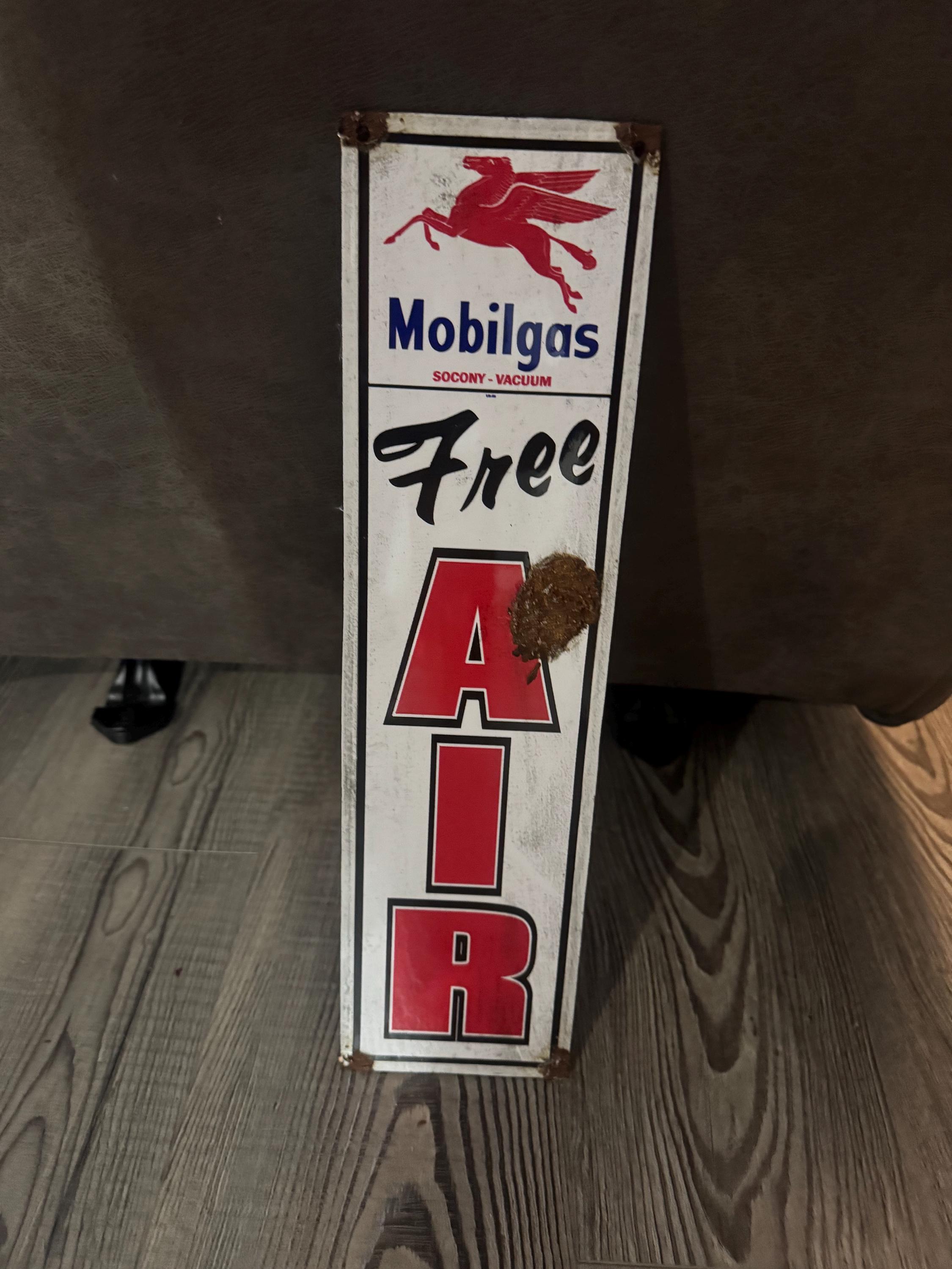 Antique Style-barn Find Look Mobil Gas Free Air Pump Plate Sign - Etsy