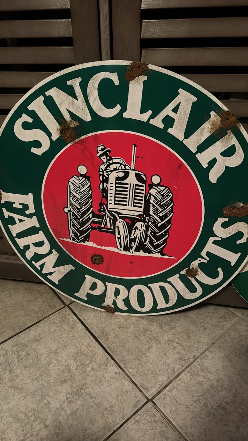 Antique Looking Sinclair Dino Farm Products Dealer Sales Sign - Etsy