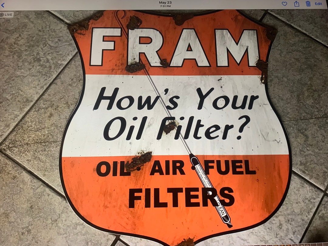 Antique Style Barn Find Look Fram Oil Filters Sales and Service Sign - Etsy