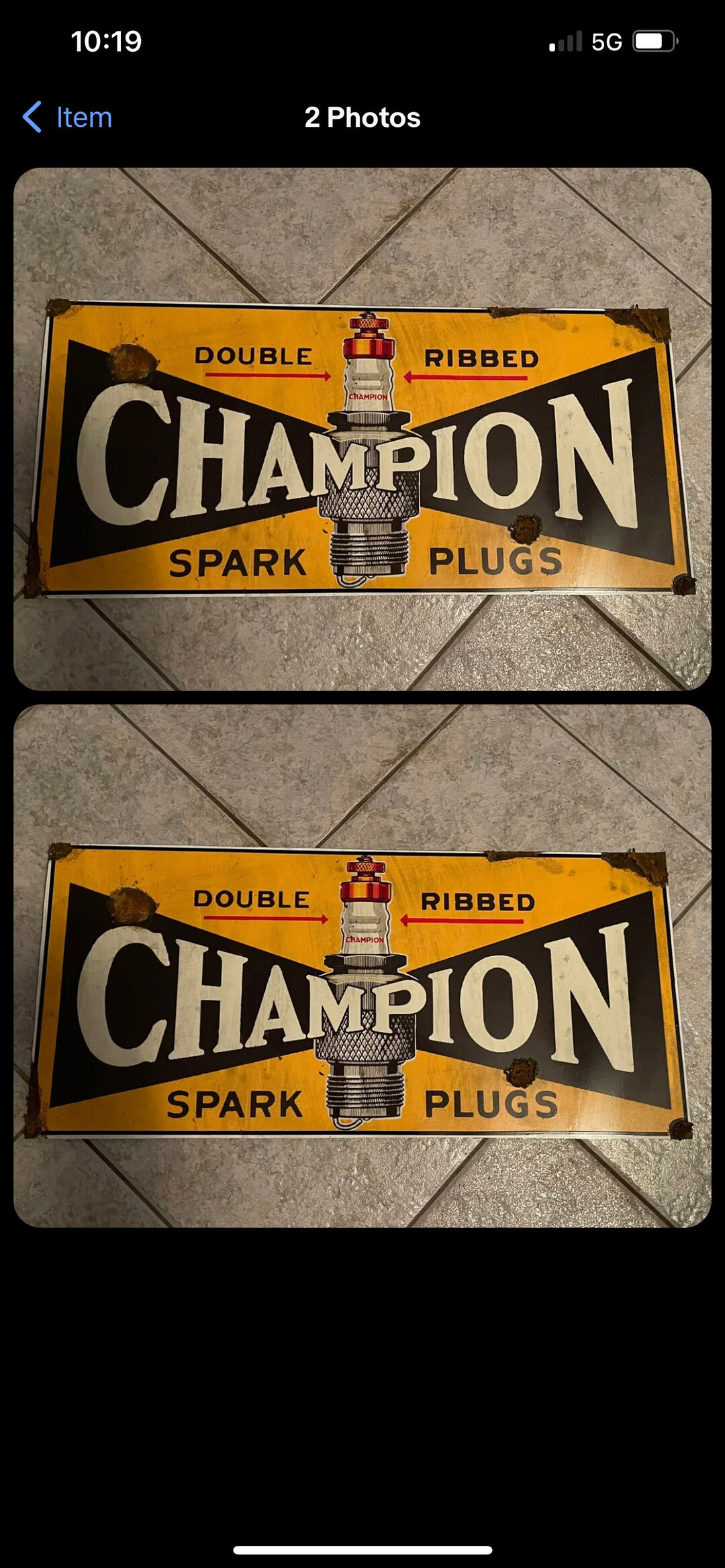 Antique Style Barn Find Look Champion Dealer Spark Plug Sales Service ...
