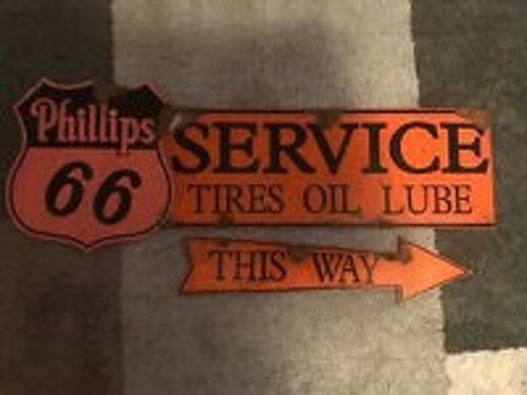 Antique Looking Phillips 66 Gasoline Oil Dealer Pump Sign - Etsy