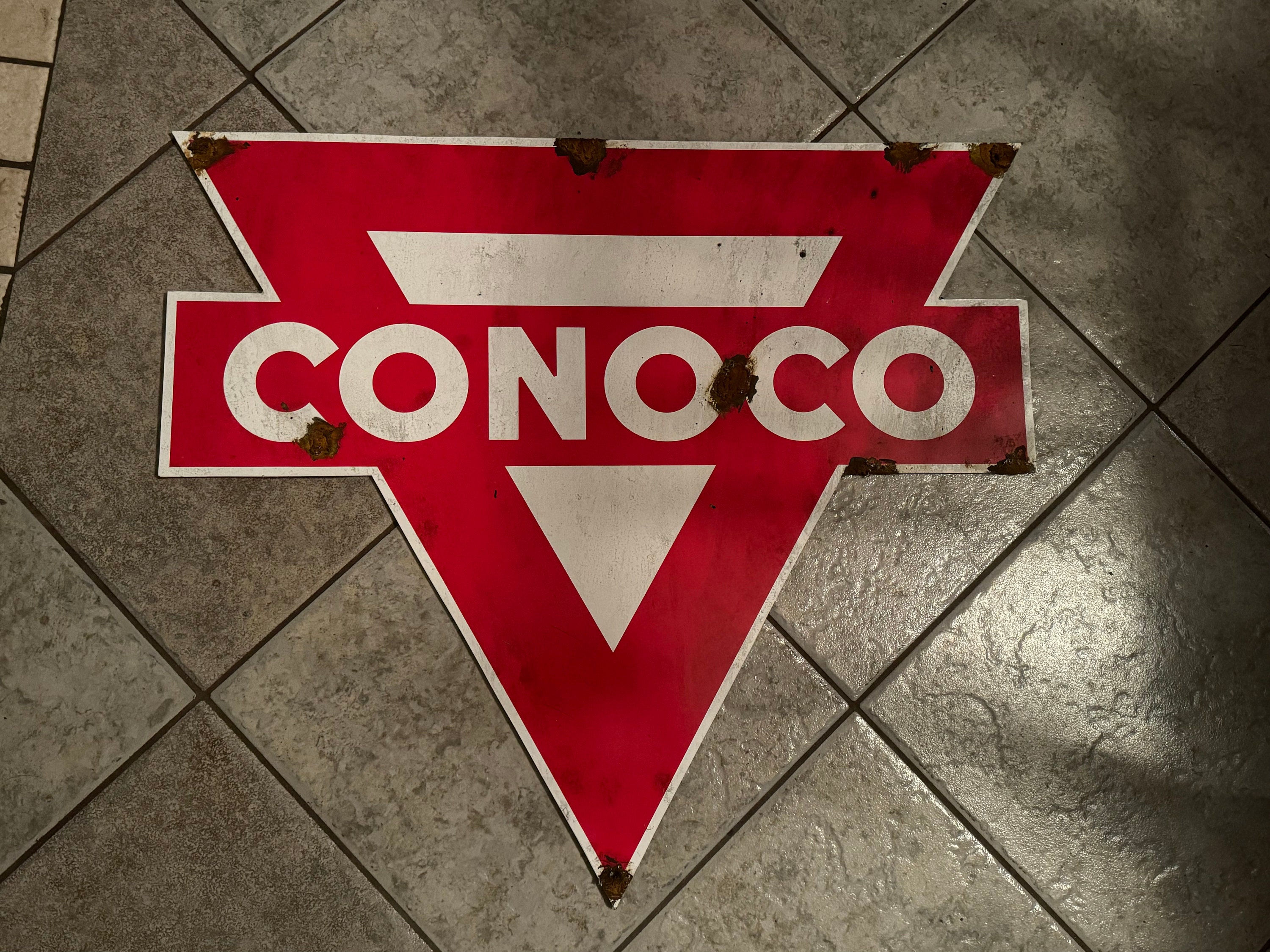 Antique Look Conoco Sales Service Gas Oil Pump Sign - Etsy