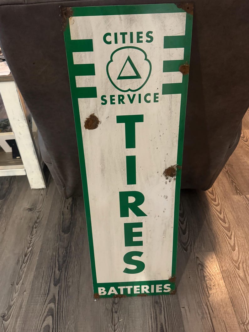 Antique Style-barn Find Look Cities Service Gas Pump Sales Sign - Etsy
