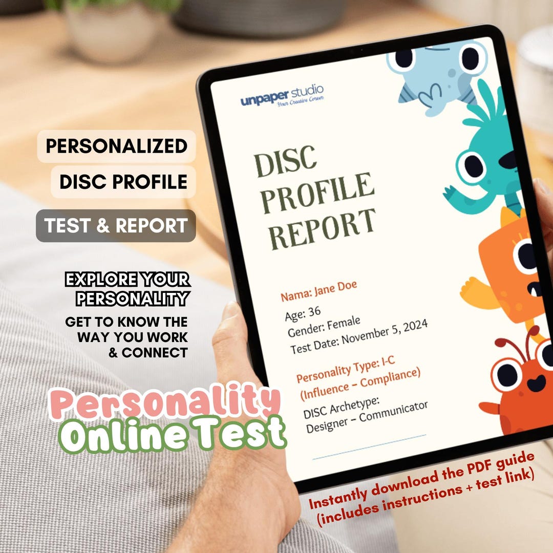 DISC Personality Test With Personalized Report – Instant Download, Self ...