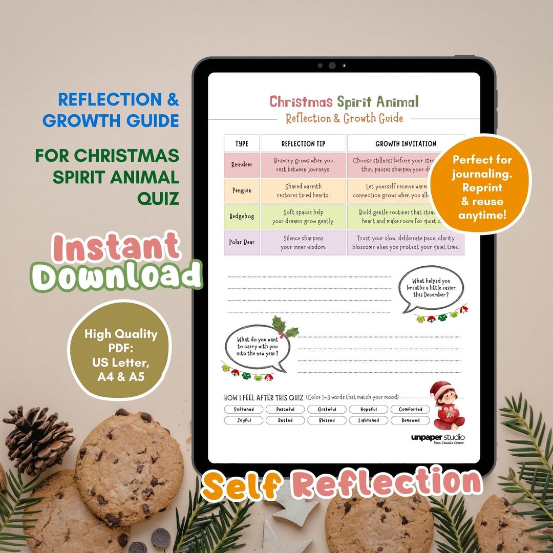 Christmas Spirit Animal – Reflection & Growth Guide | Winter Self-care ...