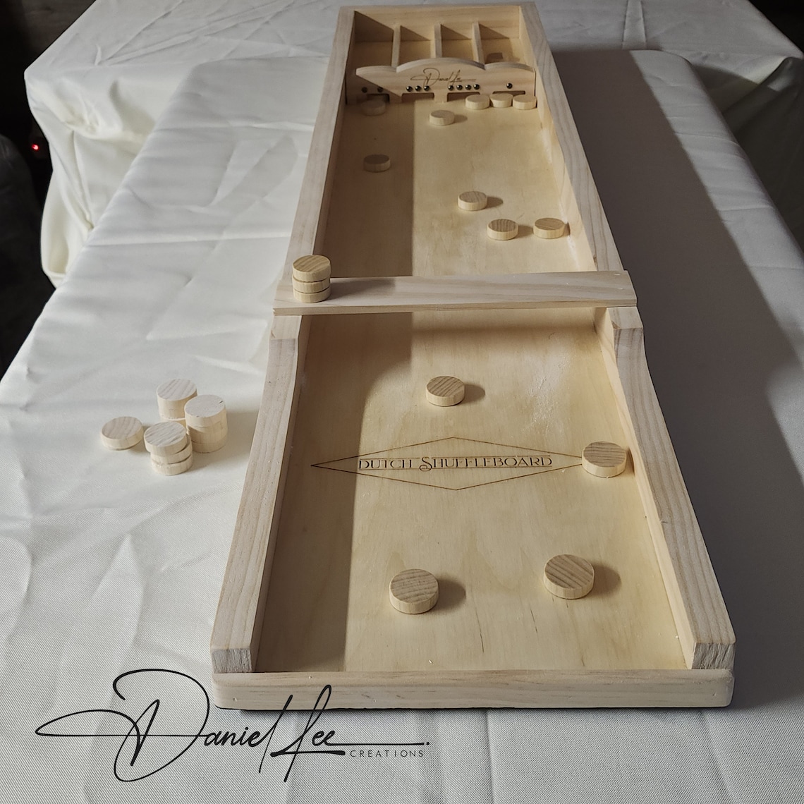 Dutch Shuffleboard Table Top Game, Handmade Sjoelbak - Etsy