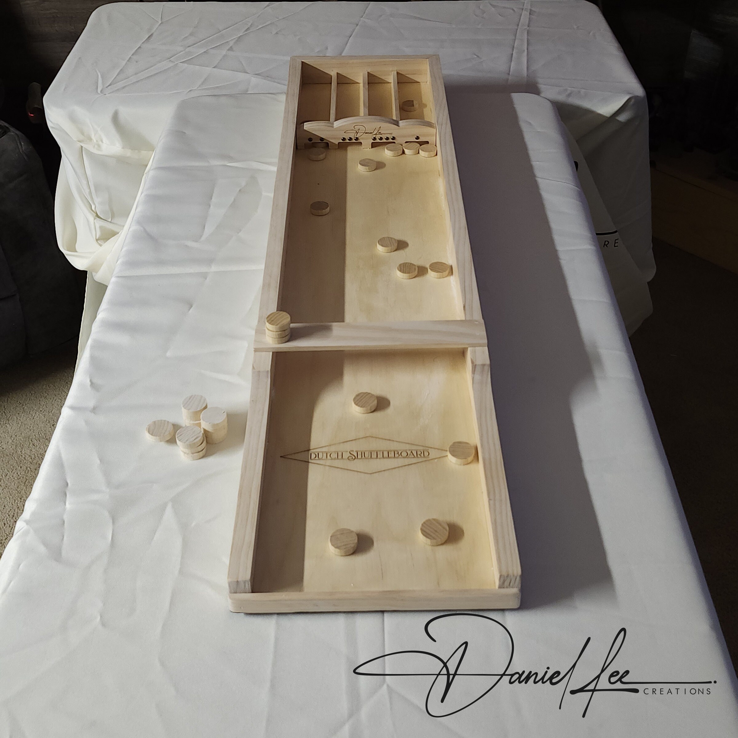 Dutch Shuffleboard Table Top Game, Handmade Sjoelbak - Etsy