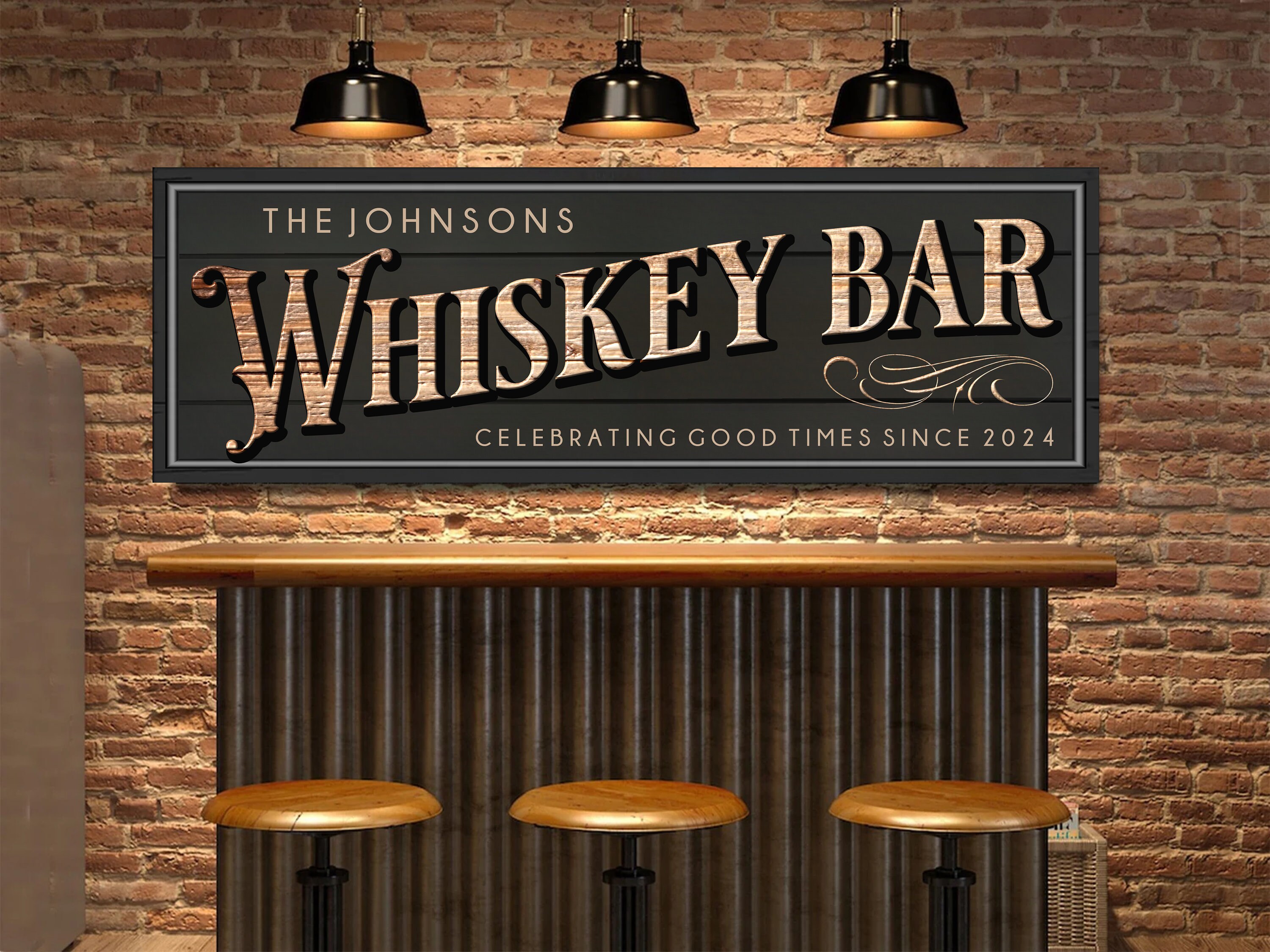 Personalized Sign Canvas Modern Farmhouse Wall Decor Last Name, Pool ...