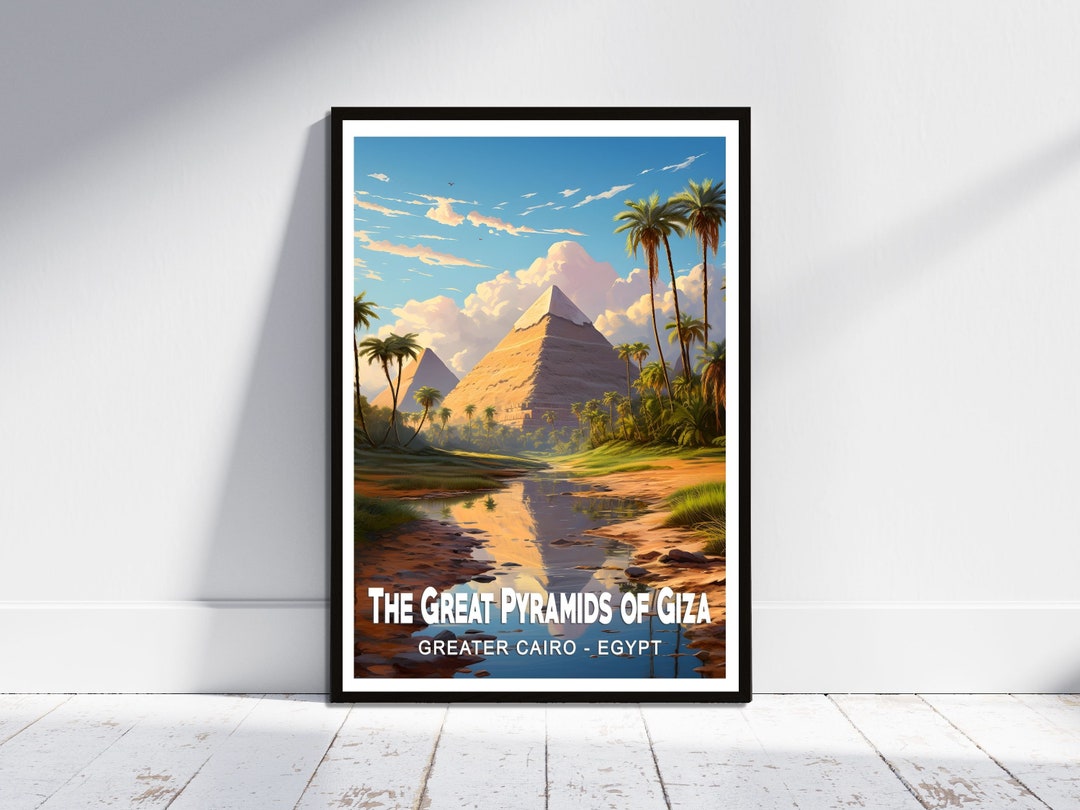 Egypt - the Great Pyramids of Giza | Travel Poster Digital File for ...