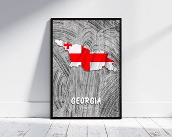 Andorra Country Map Poster Europe Flag Matte Paper - Etsy