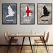 England Country Map Poster Europe Flag Matte Paper - Etsy