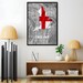 England Country Map Poster Europe Flag Matte Paper - Etsy