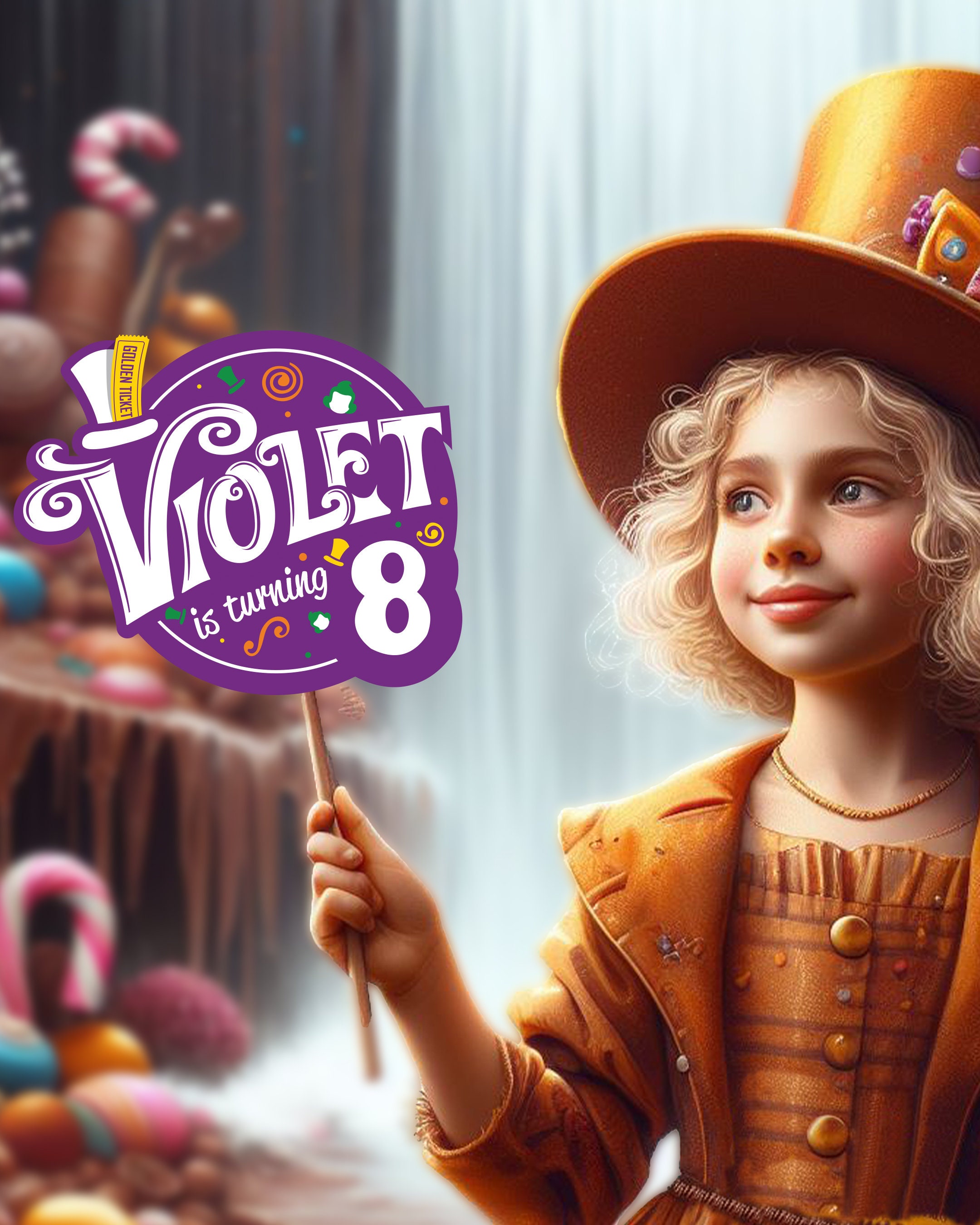 Custom Wonka Sign Topper With Custom Name (high Resolution), Custom ...