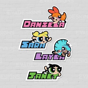 Powerpuff Girls LOGO Sign With Custom Name (high Resolution), Powerpuff ...