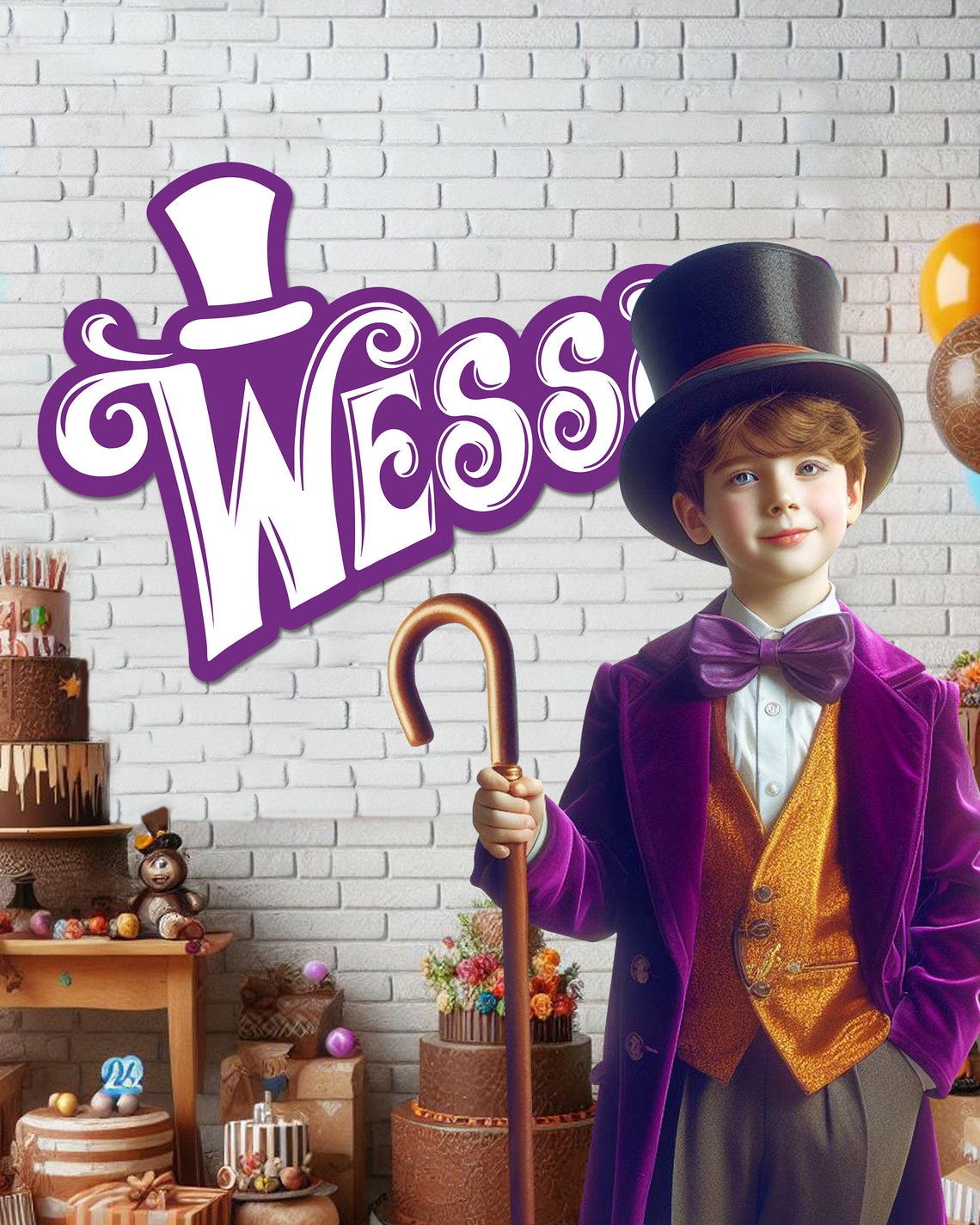 Wonka Sign With Custom Name (high Res), Willy Wonka Logo, Wonka Poster ...