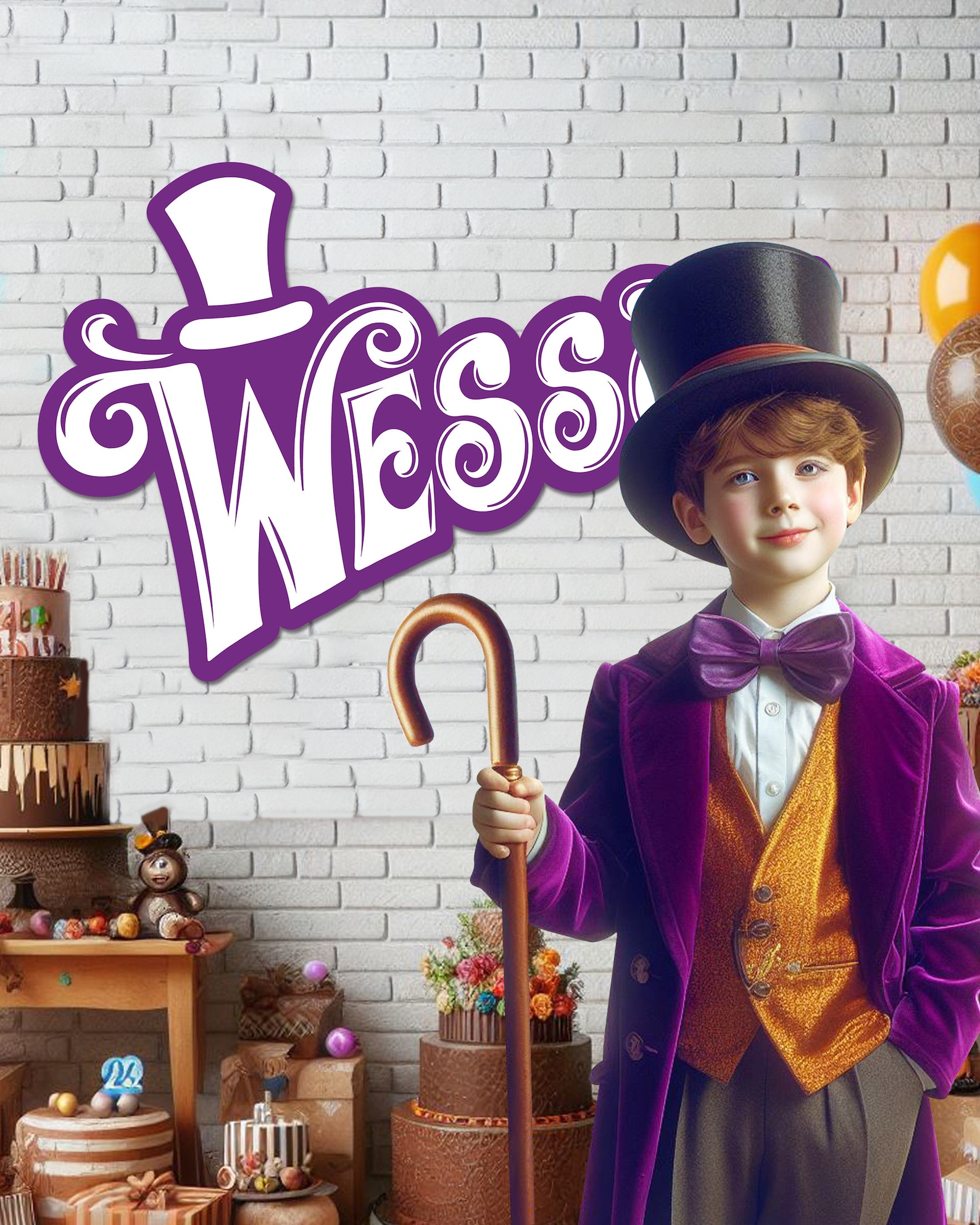 Wonka Sign With Custom Name (high Res), Willy Wonka Logo, Wonka Poster ...