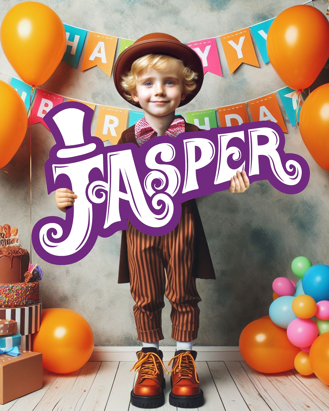 Wonka Sign With Custom Name (high Res), Willy Wonka Logo, Wonka Poster ...