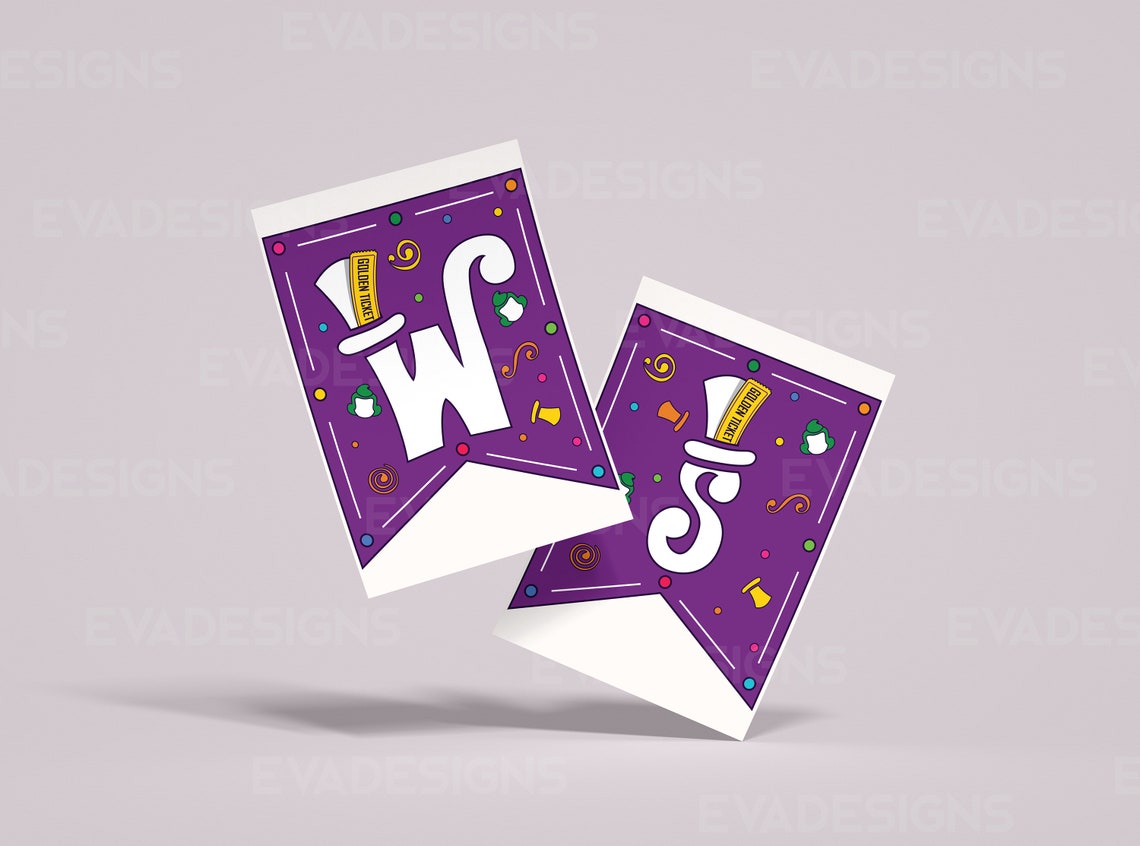 Custom Wonka Birthday Banner / Flag Letters (high Resolution), Custom ...