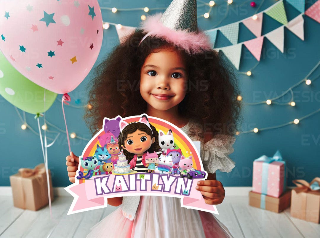 Custom Gabby LOGO Sign With Custom Name (high Resolution), Dollhouse ...